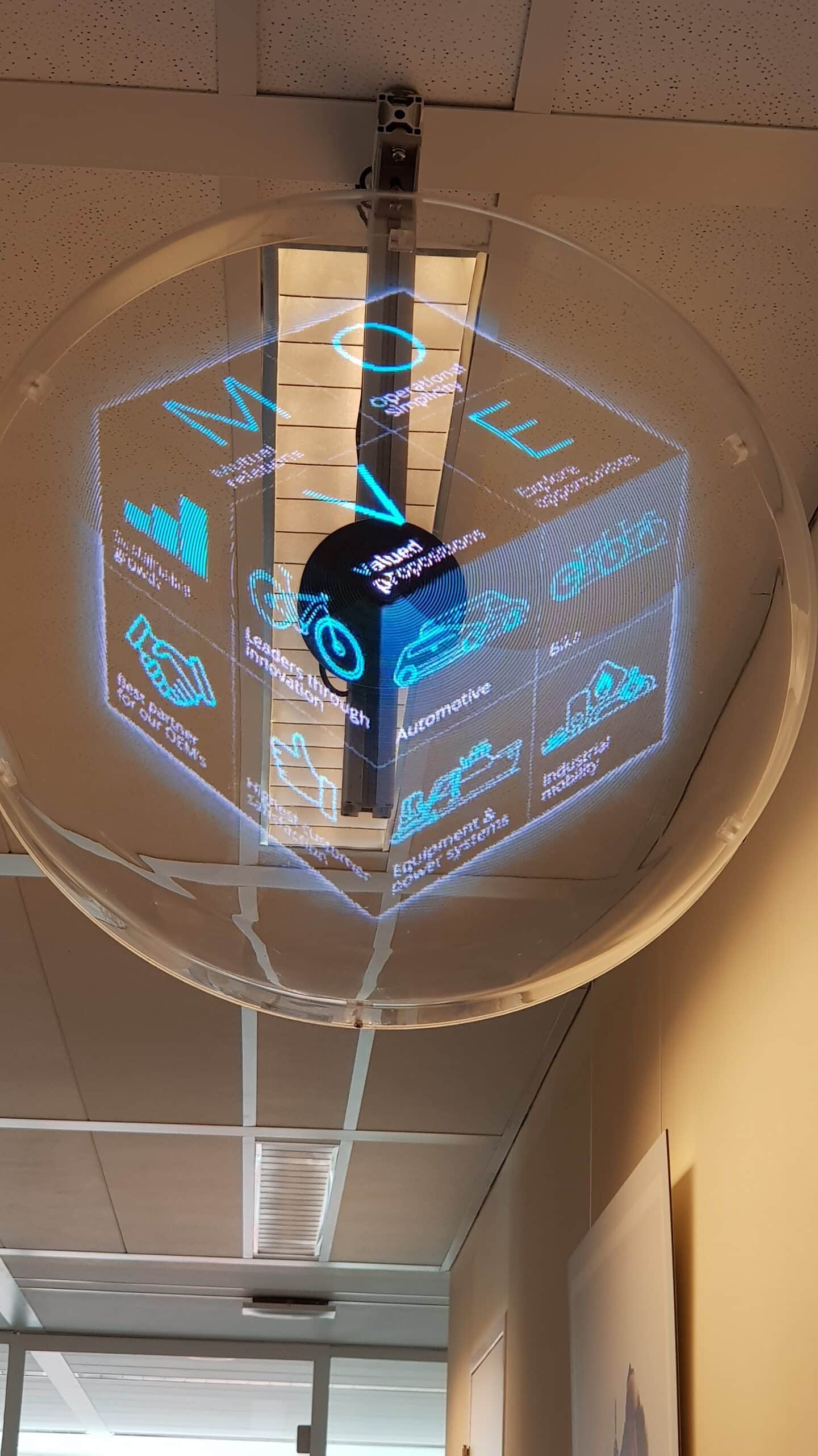 Holographic 3D LED fan - Amadea Technologies